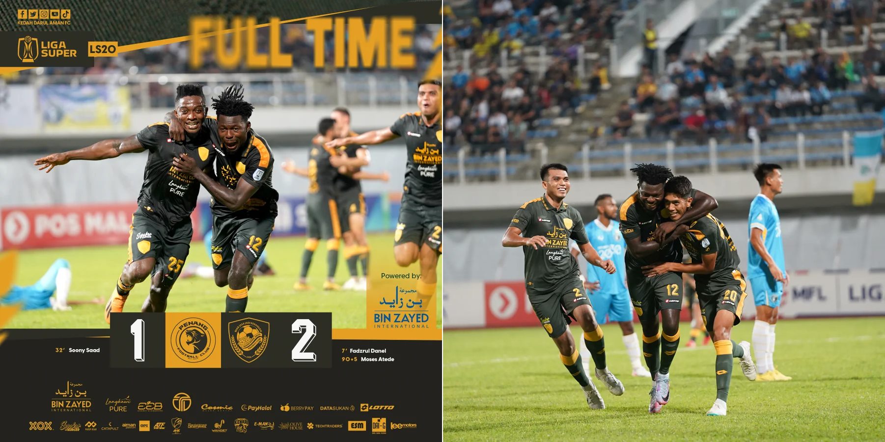Moses Atede jadi wira Kedah di Stadium Bandaraya - UtusanTV