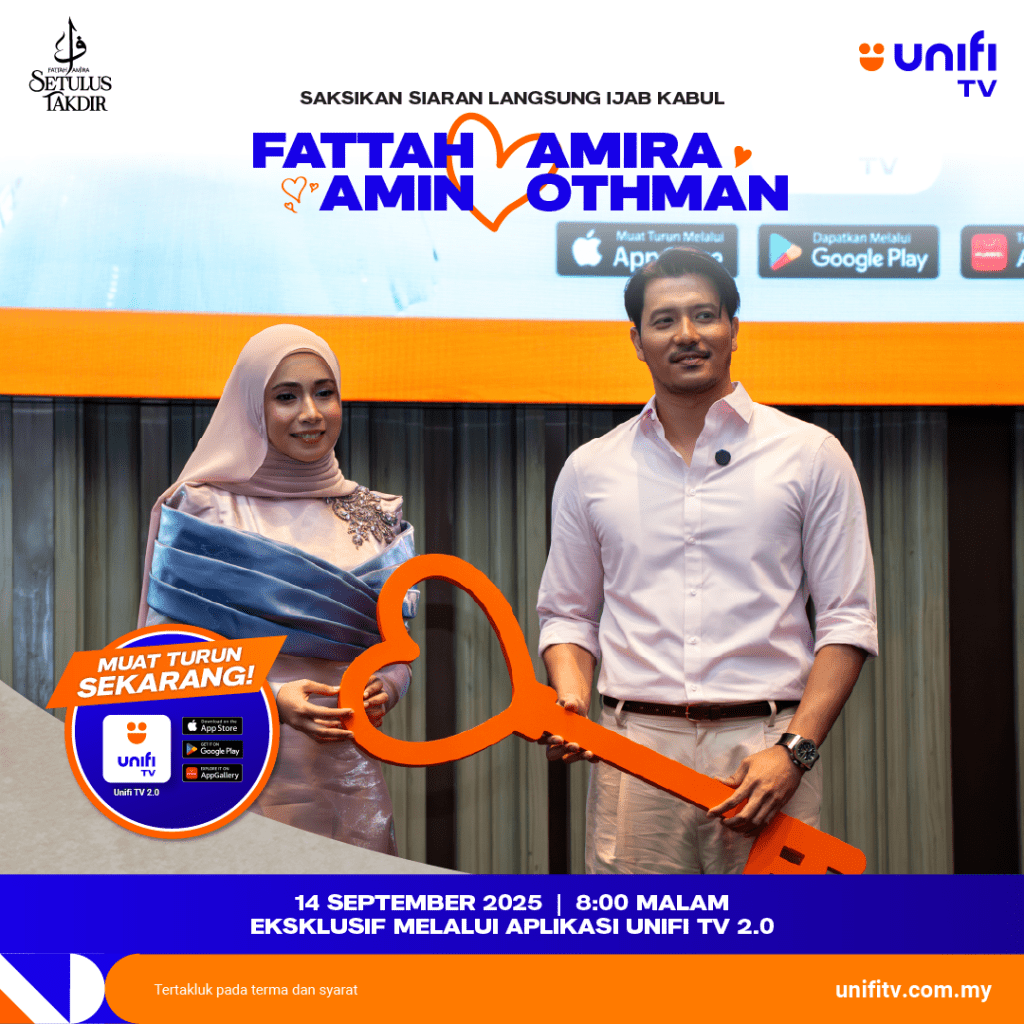 Cinta Fattah Amin & Amira Othman bakal disiarkan di Unifi TV